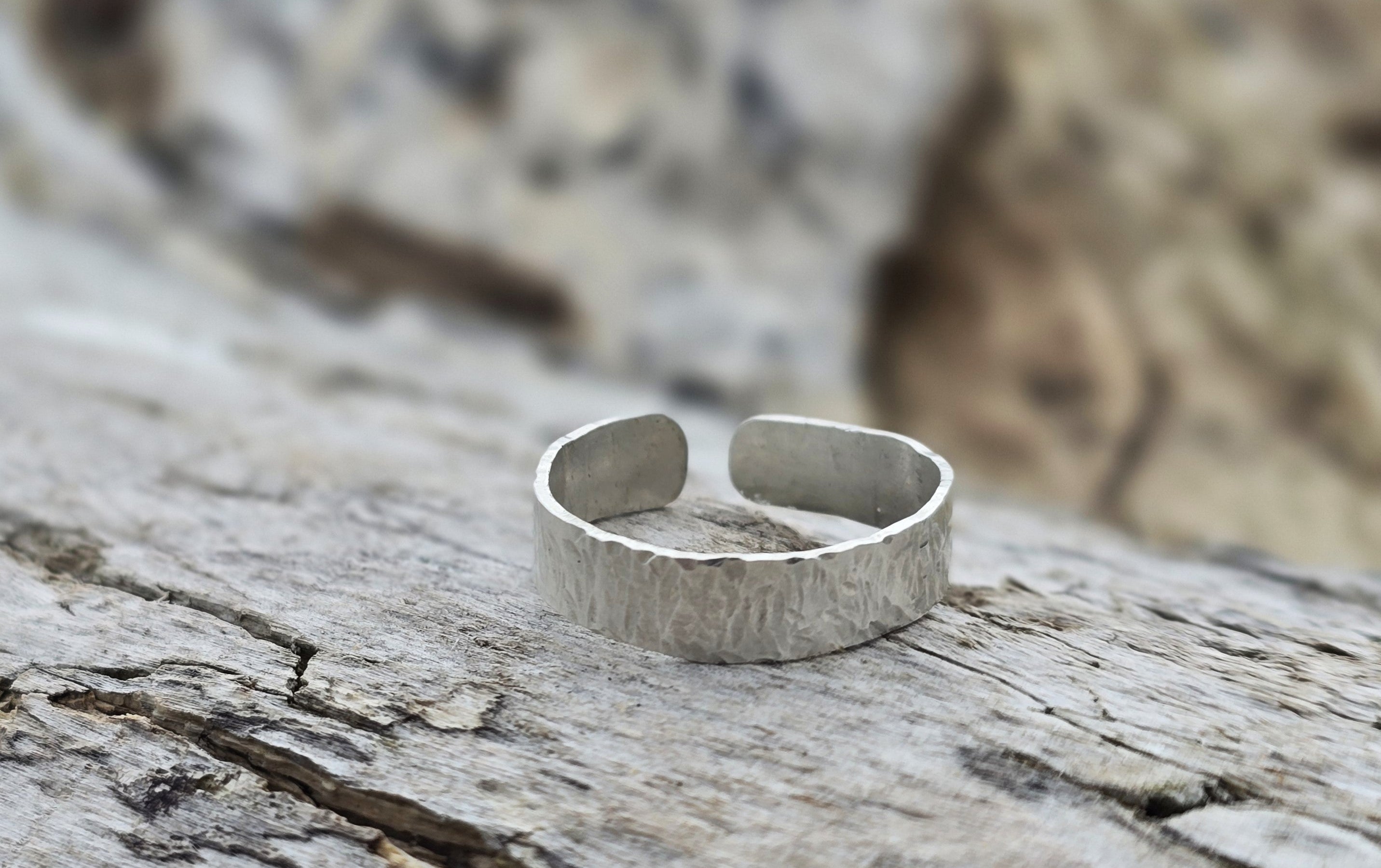 Woodland Band | Handcrafted Recycled Sterling Silver Ring – Lost Silver